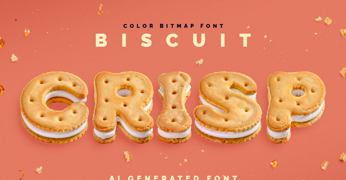 Biscuit Crisp - Color Bitmap Font #496990 - TemplateMonster
