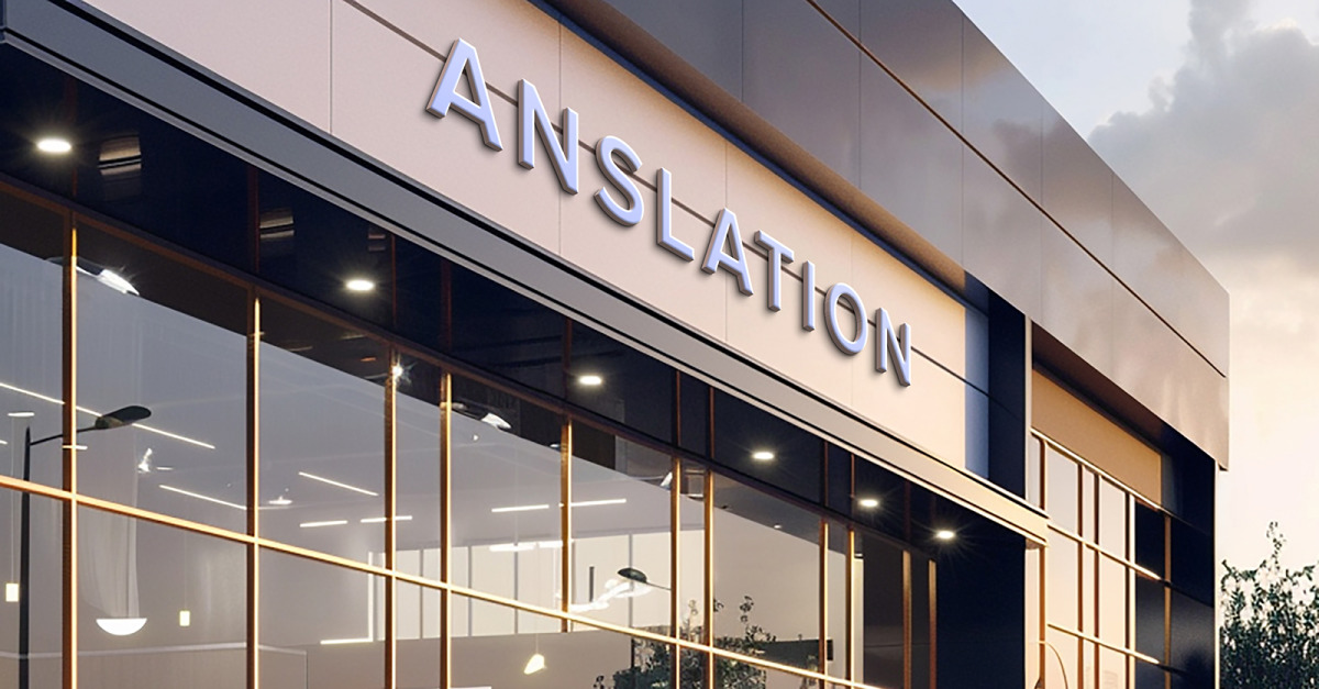 A building front sign 3d logo mockup psd template