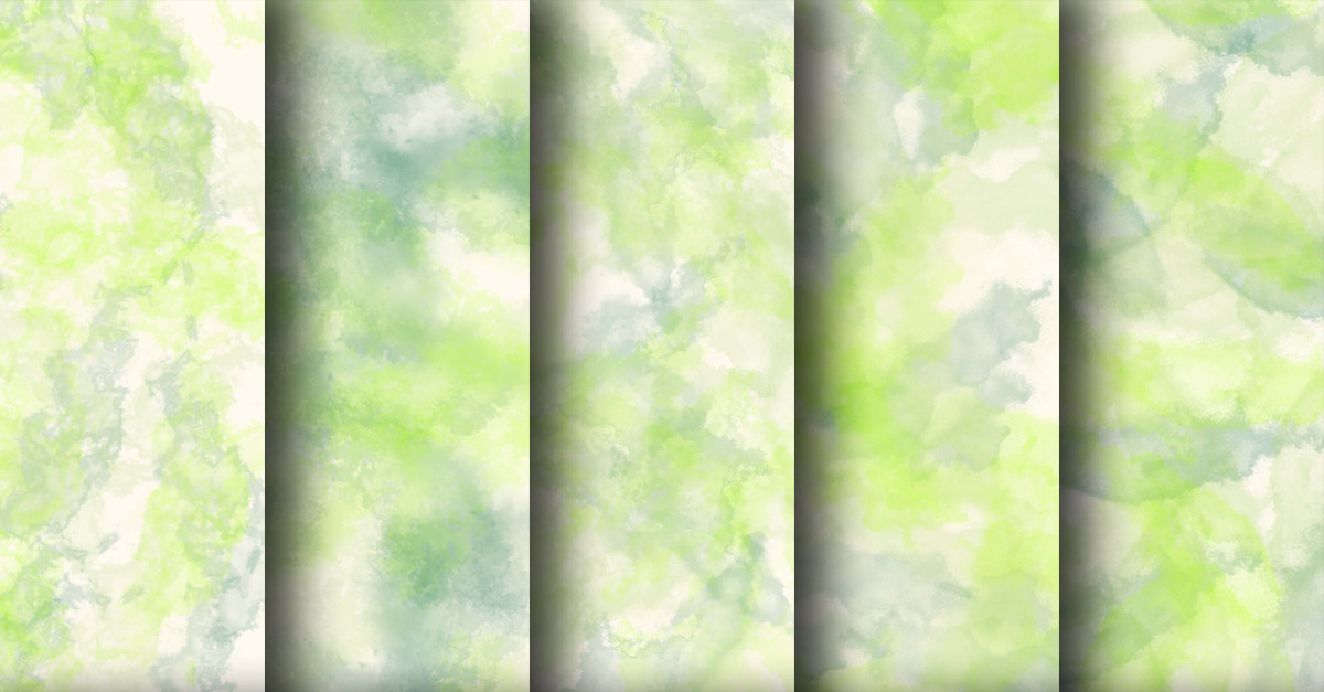 Spring Green and White Watercolor Backgrounds