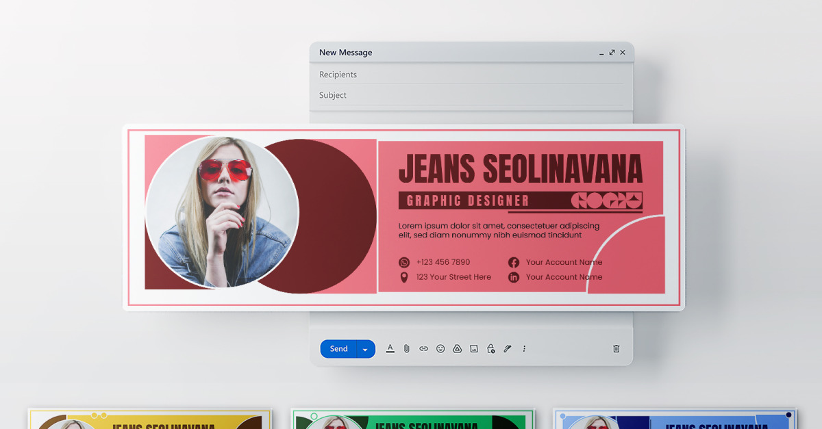 Geometric Email Header Template #497610 - TemplateMonster
