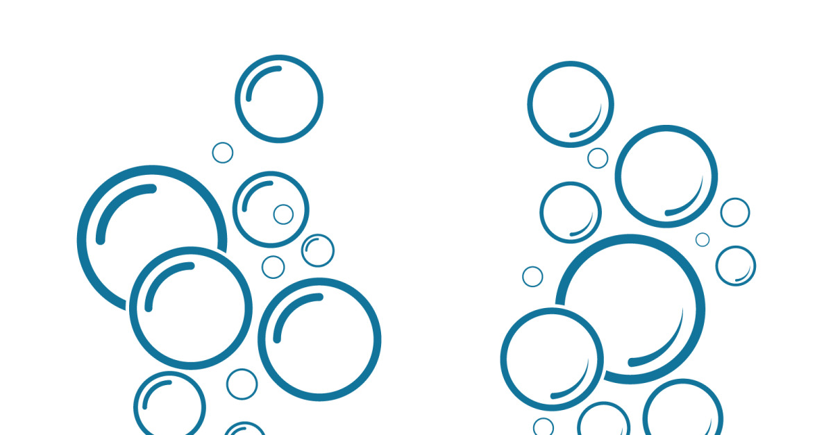 Bubble water Laundry washing vector illustration design template v.3
