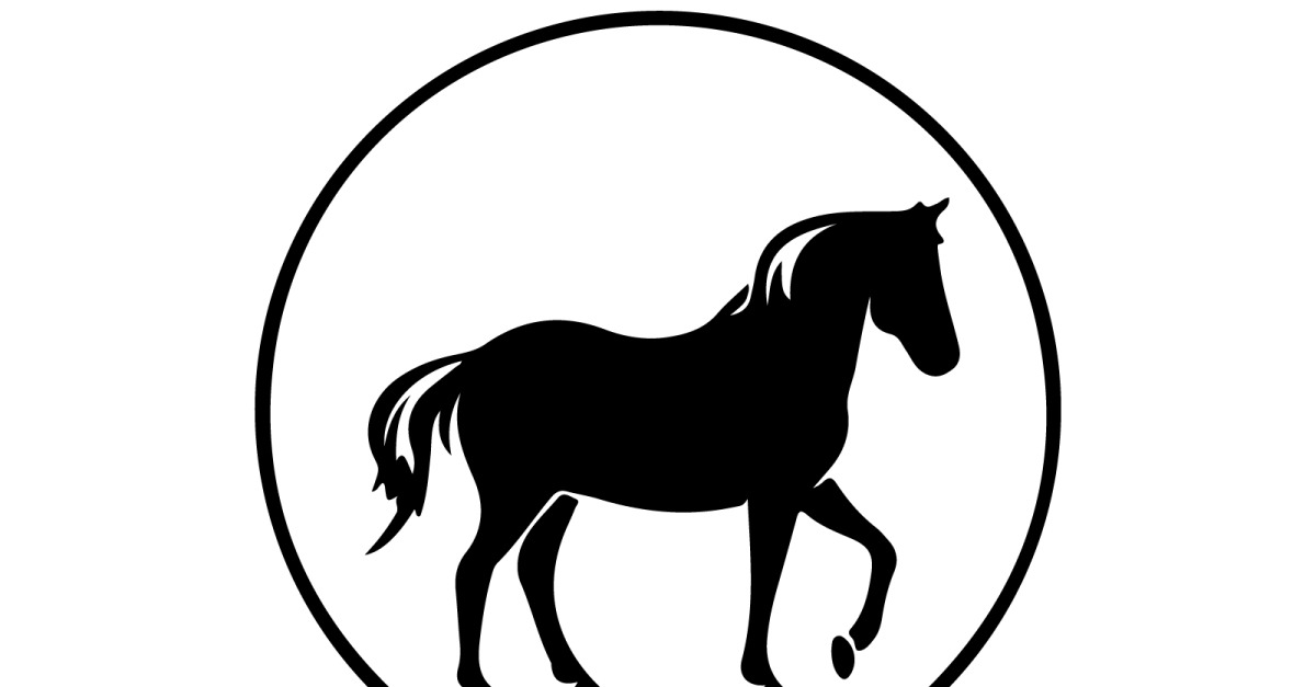 A logo design a horse hoofs illustration - TemplateMonster