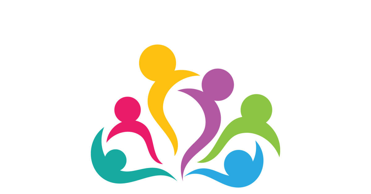 Modèle de conception de logo de communauté sociale d'entraide v.12