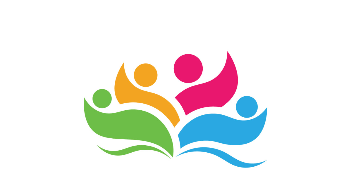 Modèle de conception de logo de communauté sociale d'entraide v.13