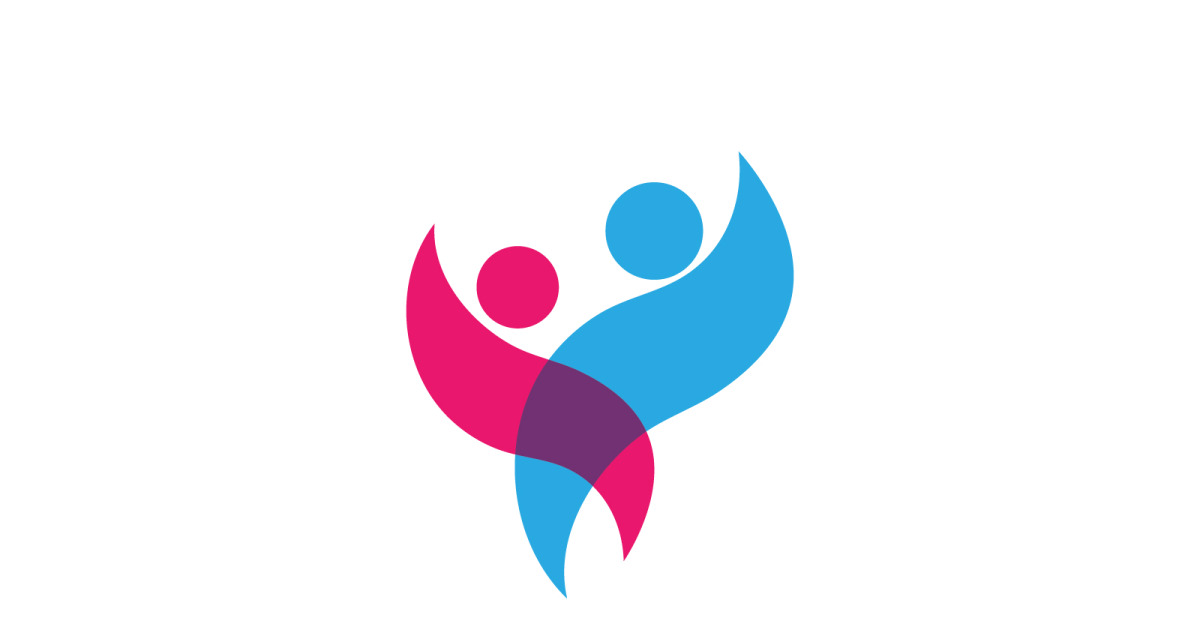 Modèle de conception de logo de communauté sociale d'entraide v.16