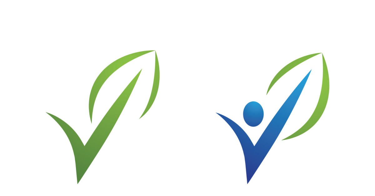 Illustration vectorielle de signe de logo sain de caractère humain v.4