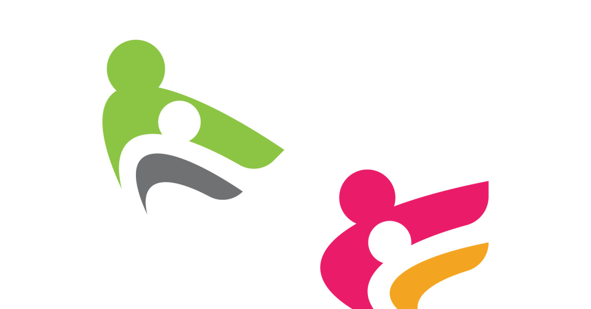 Modèle de conception de logo de communauté sociale d'entraide v.44