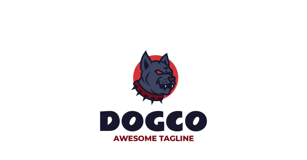 Logotipo simples do mascote Dogco 5 #498094 - TemplateMonster