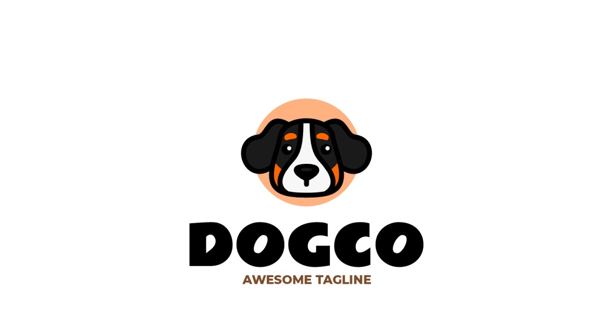 Logotipo simples do mascote Dogco 2 #498109 - TemplateMonster