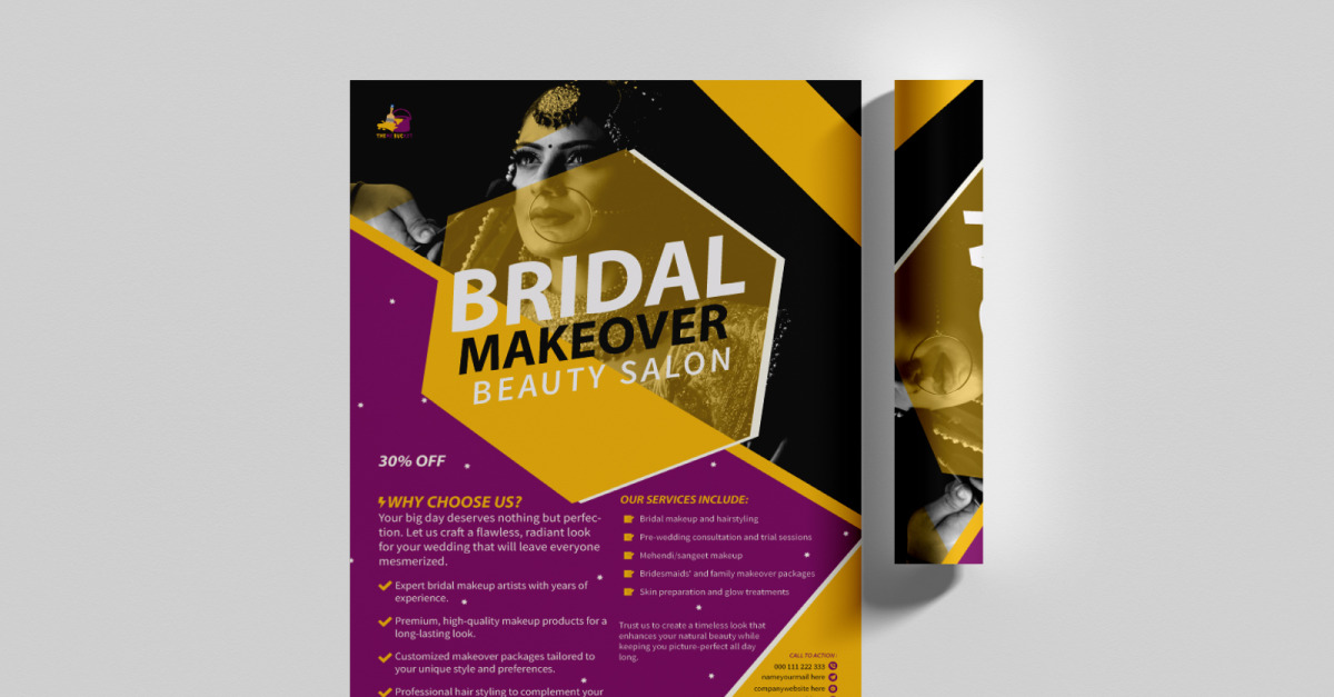 Beautiful Makeover Flayer Design Template - TemplateMonster