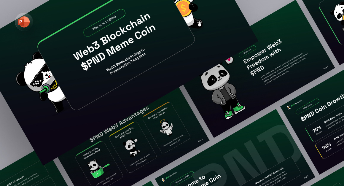 Kripto Blockchain PowerPoint Şablonu - TemplateMonster