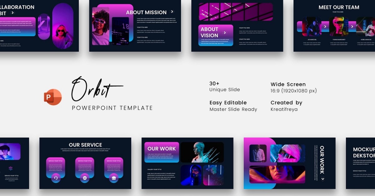 Orbit – Business PowerPoint Template - TemplateMonster