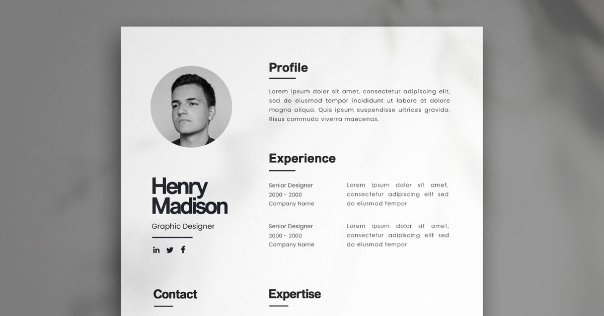 Elegant Simple Cv Resume Template #498822 - TemplateMonster