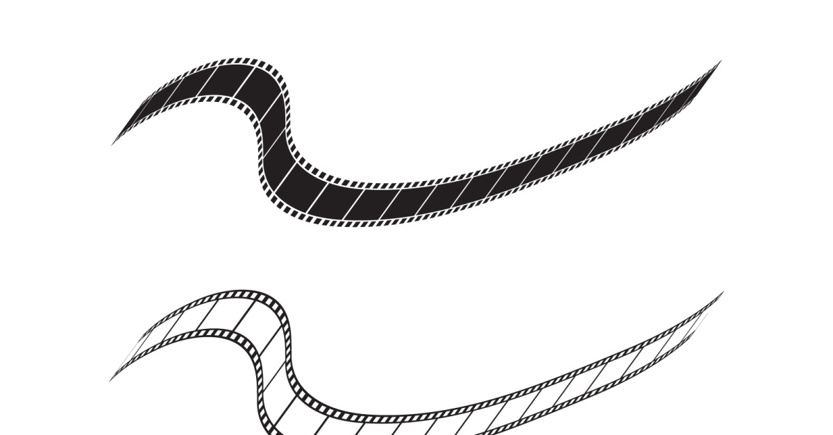 Icône de cinéma pellicule vecteur Logo design illustration v.1