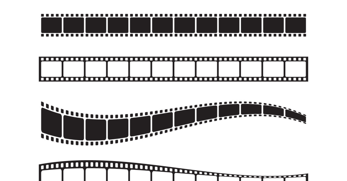 Icône de cinéma pellicule vecteur Logo design illustration v.3