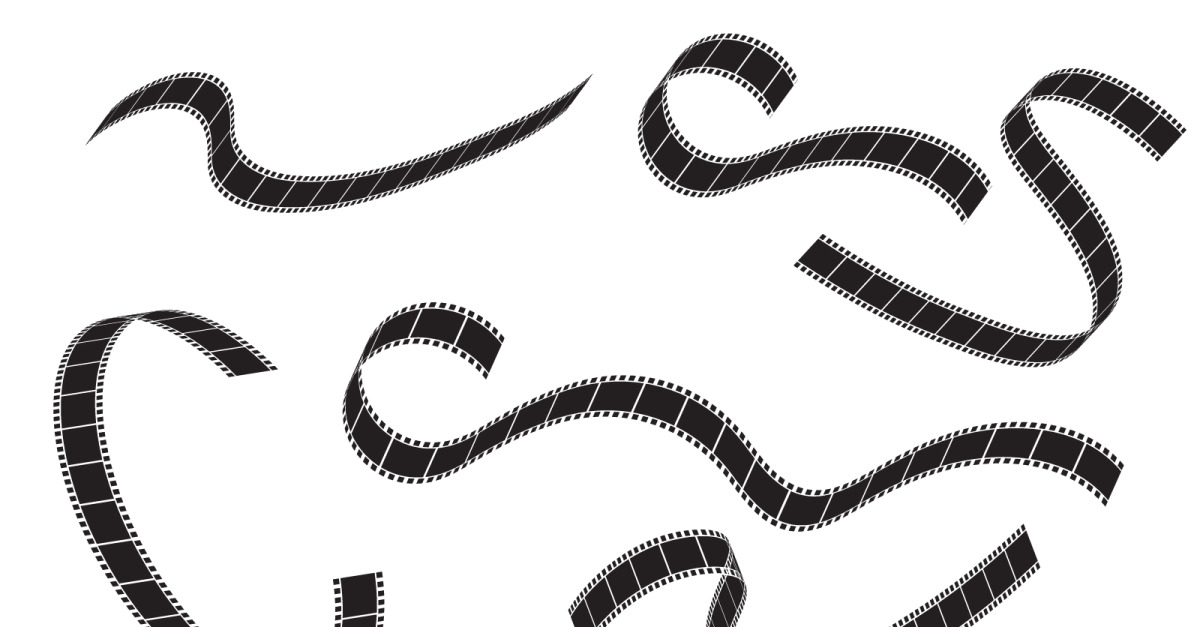 Icône de cinéma pellicule vecteur Logo design illustration v.6