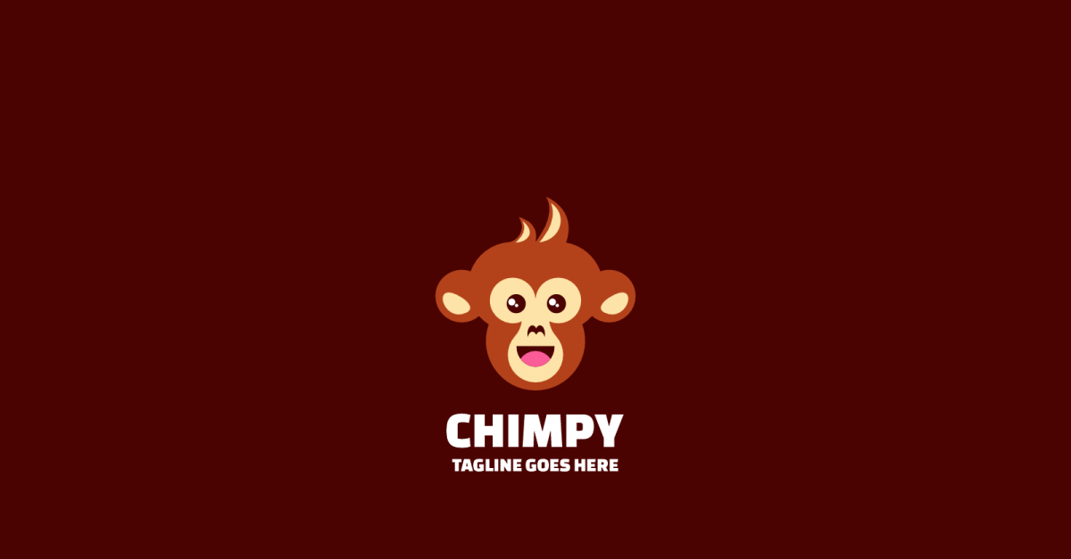 Chimpy Simple Mascot Logo #498966 - TemplateMonster