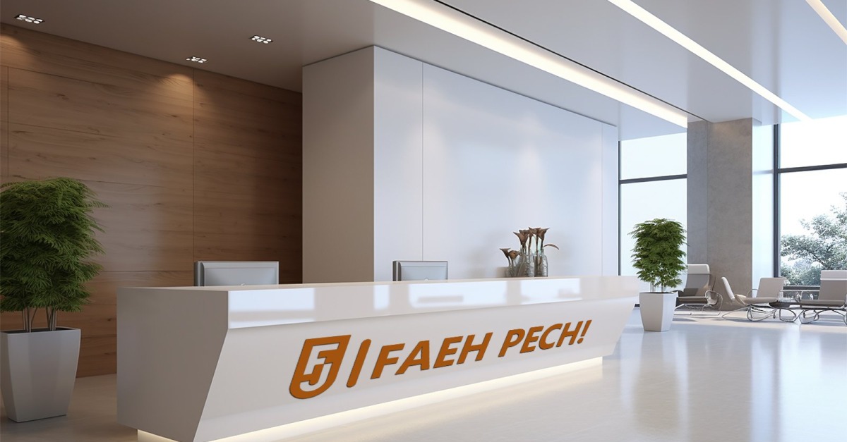 Glass office counter logo mockup #498961 - TemplateMonster