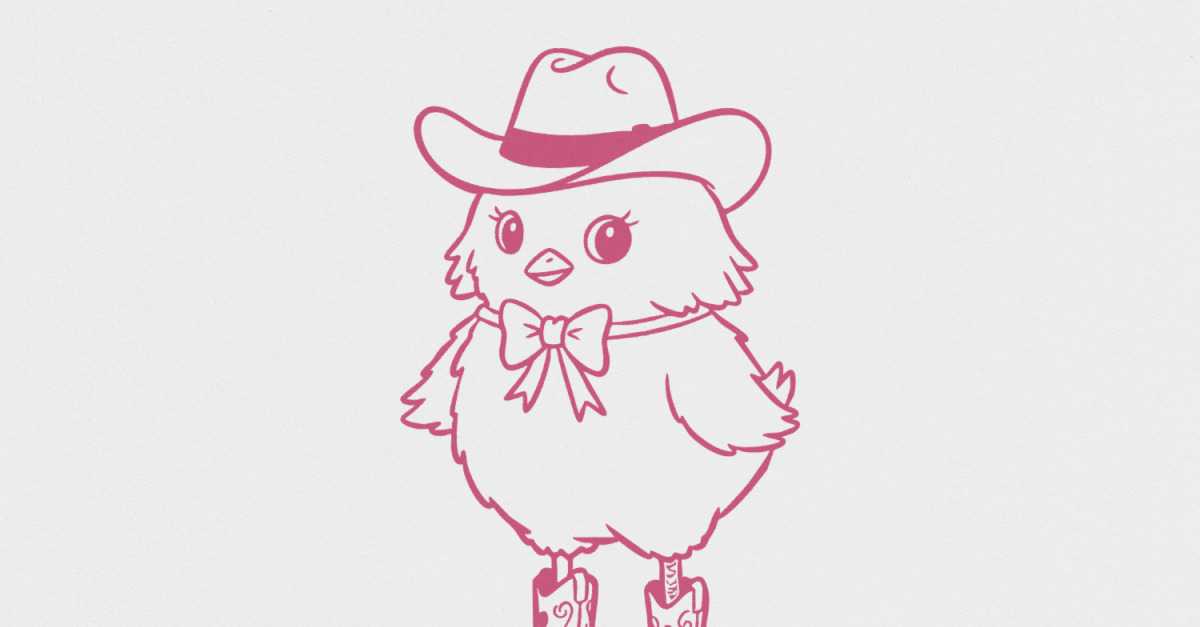 Howdy Cowboy Chick PNG Clipart, Western Themed Chick Digital Download ...