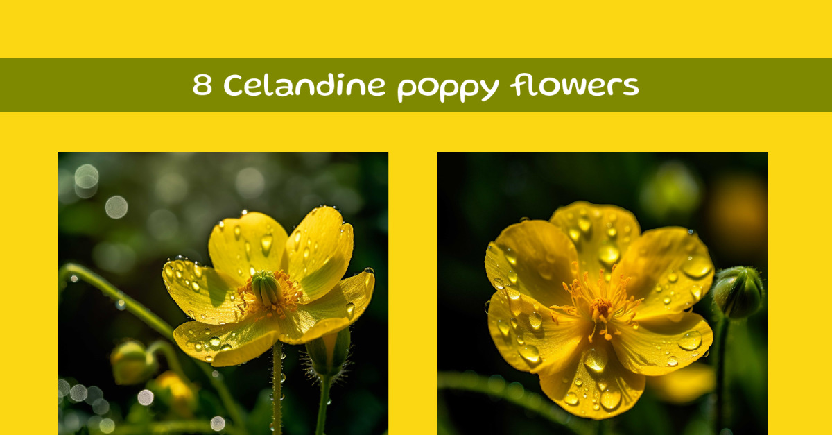 Celandine poppy flowers AI image #499450 - TemplateMonster