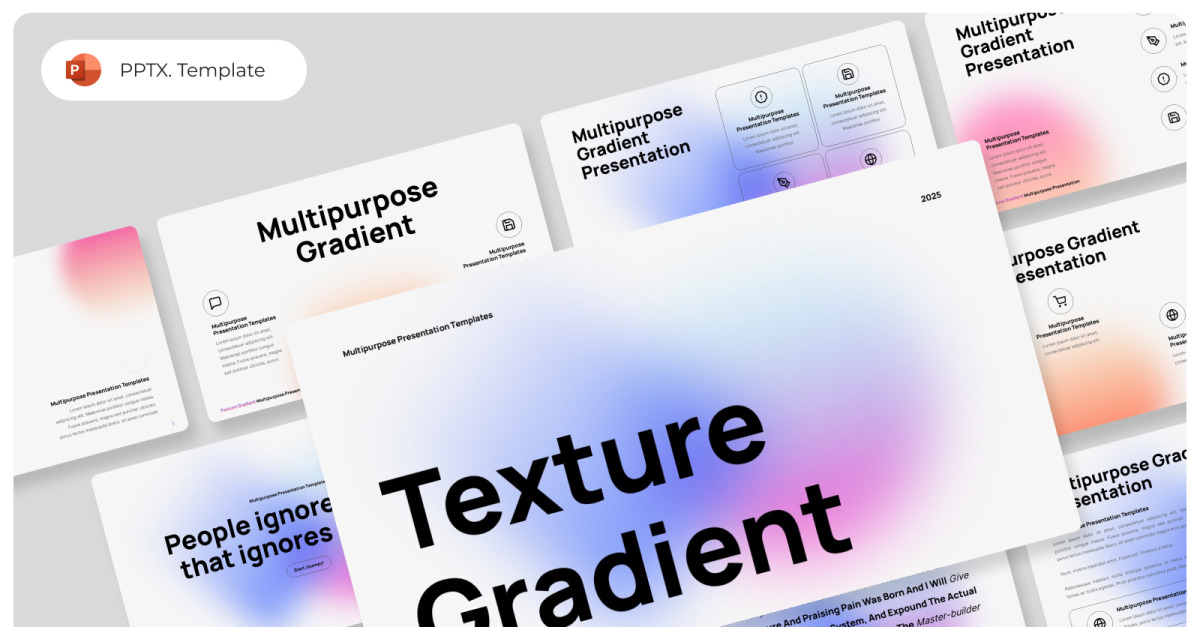 Modèle de présentation PowerPoint avec dégradé de texture