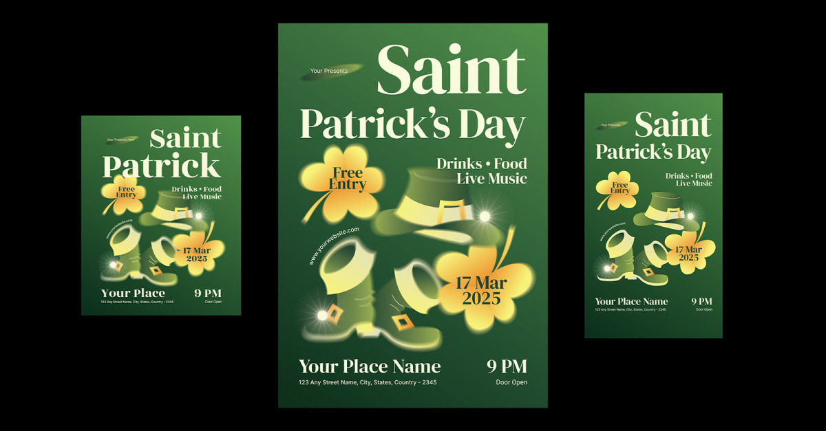 St Patrick Günü El İlanı Şablonu #500067 - TemplateMonster