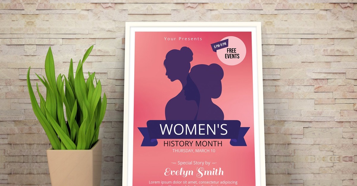 Women's History Month Flyer Template - TemplateMonster