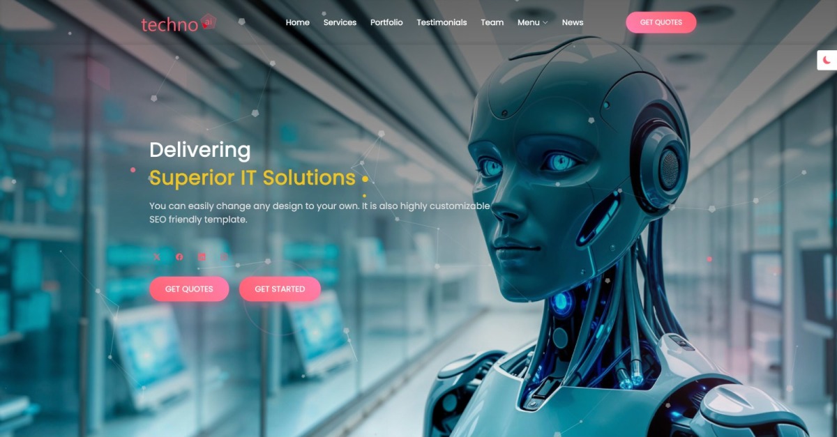 Technoai | Business Services and IT Solutions Multipurpose Responsive Website Template