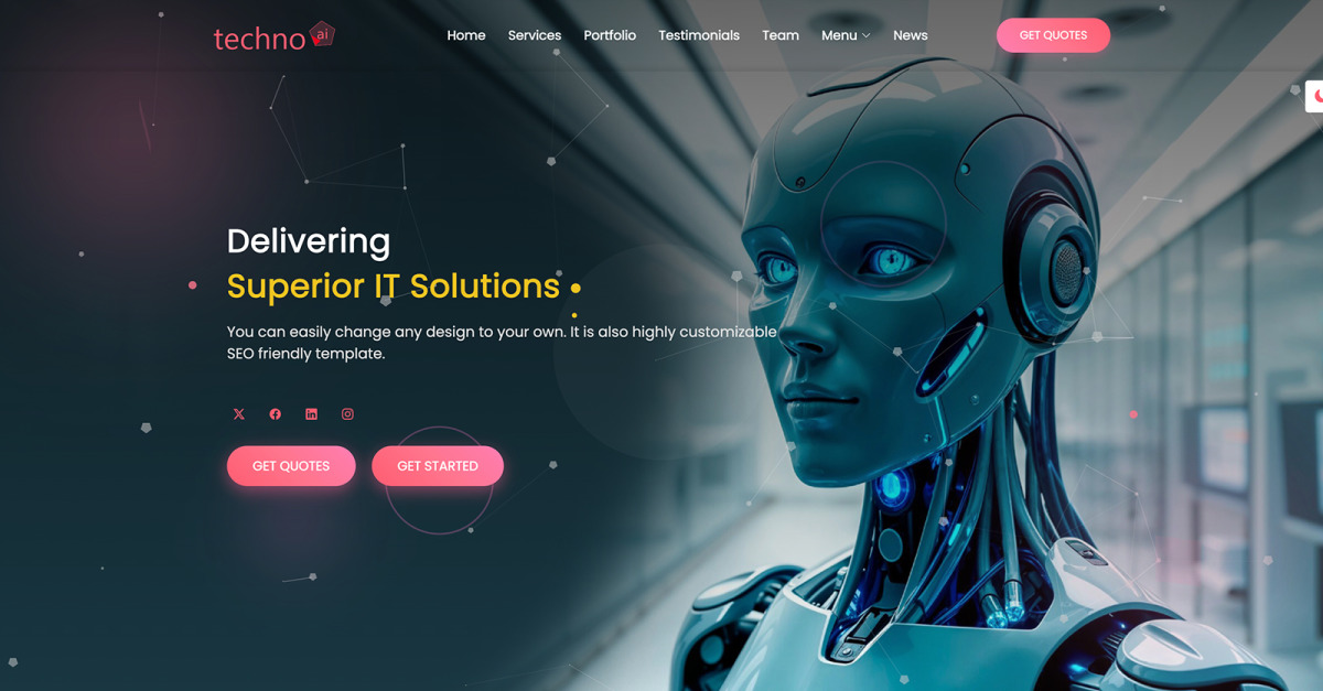 Technoai | Business Services and IT Solutions Multipurpose Responsive Website Template