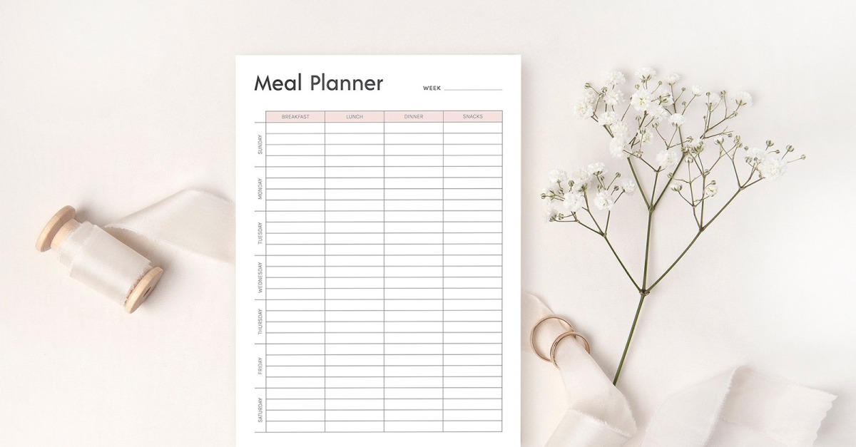 Canva and MS Word Meal Planner Design Template
