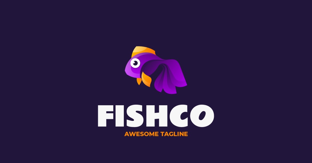 Fishco Gradient Renkli Logo 2 #500692 - TemplateMonster