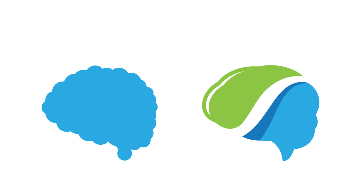 Brain Health Medical icon logo illustration template vector v.6