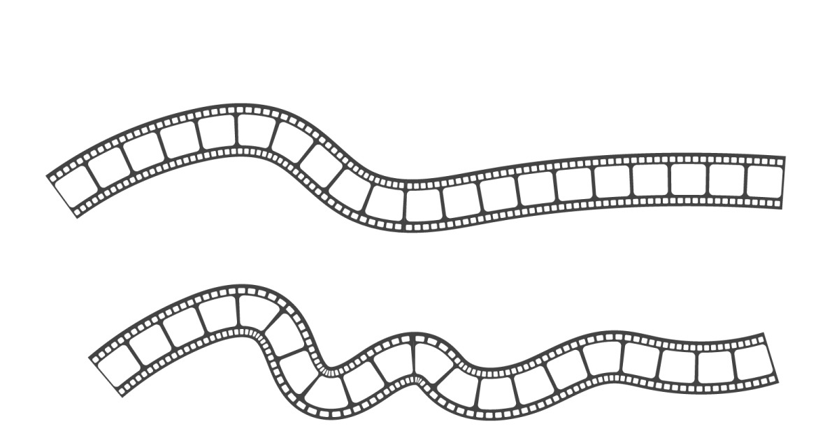 Icône de cinéma vidéo pellicule Logo design illustration v.10