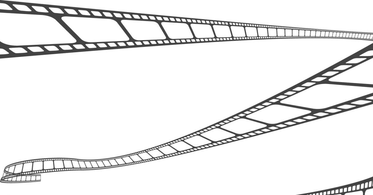 Icône de cinéma vidéo pellicule Logo design illustration v.12