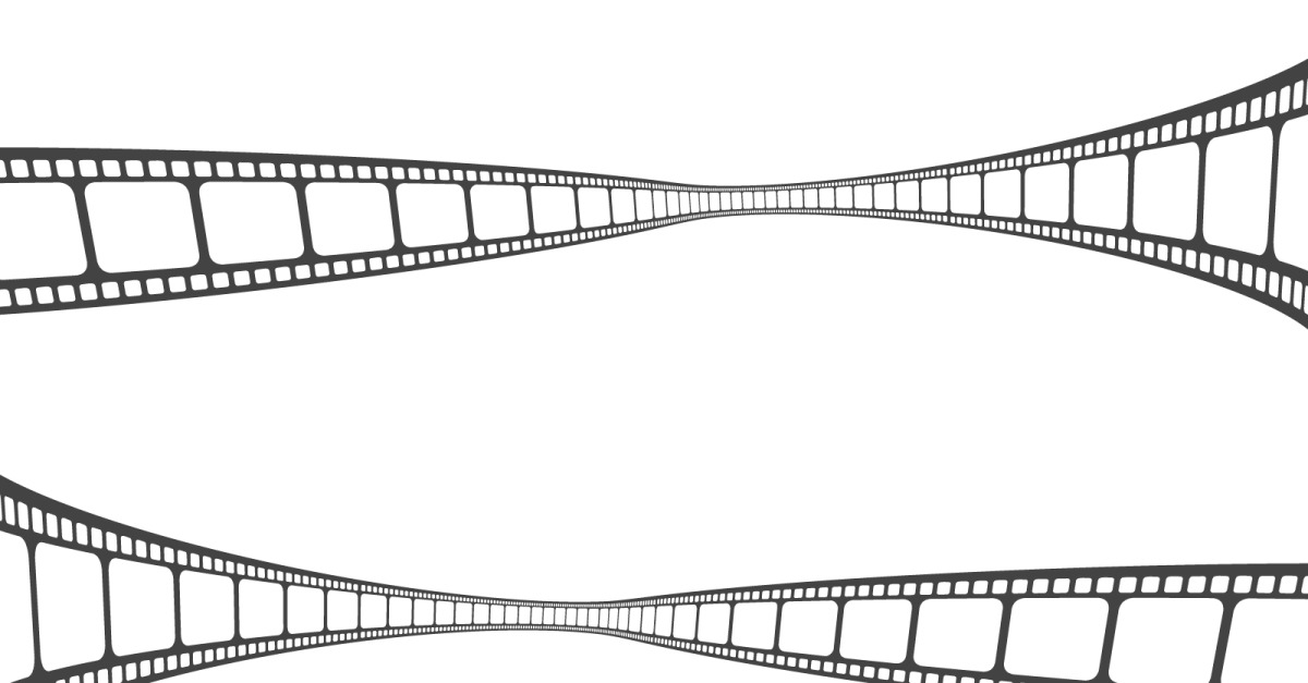 Icône de cinéma vidéo pellicule Logo design illustration v.7