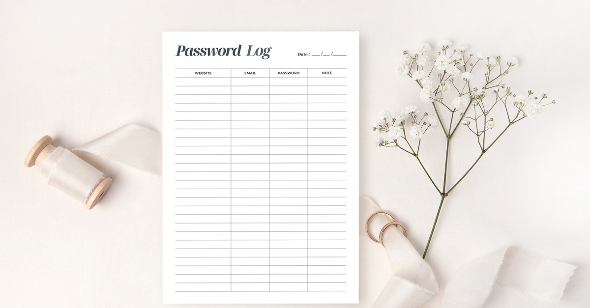 Canva and MS Word Password Log #500945 - TemplateMonster