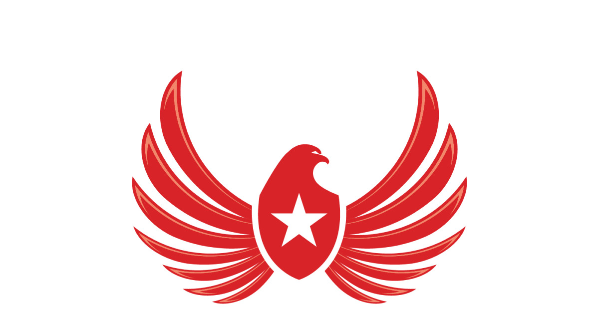 Falcon hawk wing icon Template logo illustration design v.2
