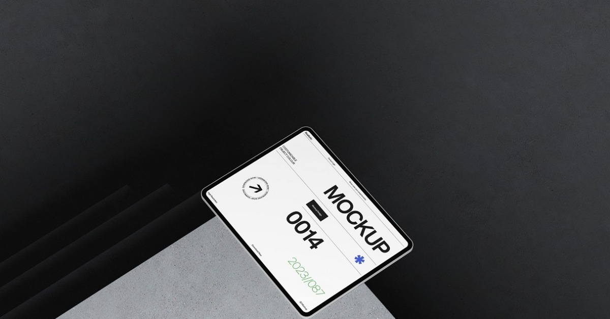 Floating Tablet Device Mockup Template - TemplateMonster
