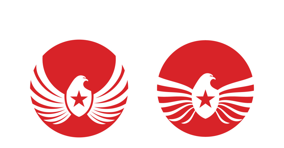 Falcon hawk wing icon Template logo illustration design v.1