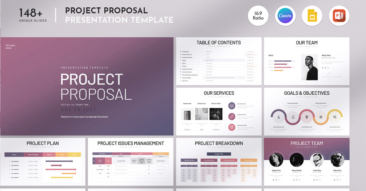 Project Proposal Presentation Template Design