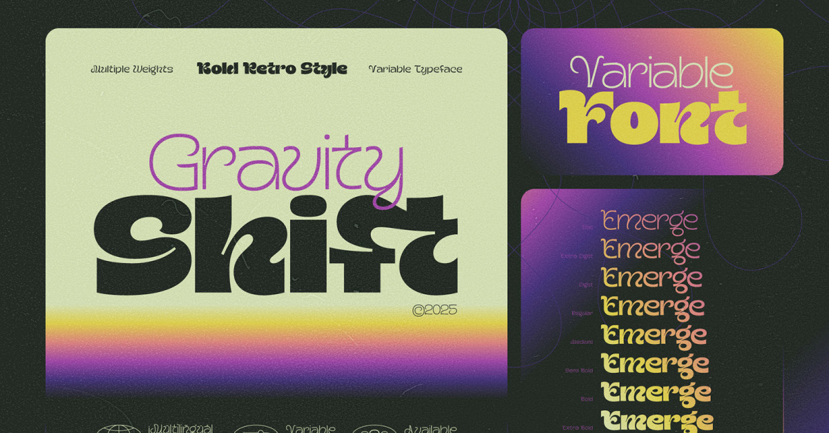 Gravity Shift - Famille de polices variables