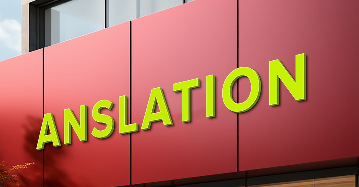 3d light green logo mockup on building front sign