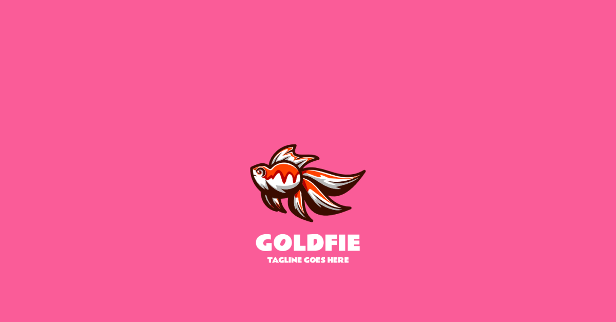 Logotipo simples do mascote Goldfie #501633 - TemplateMonster