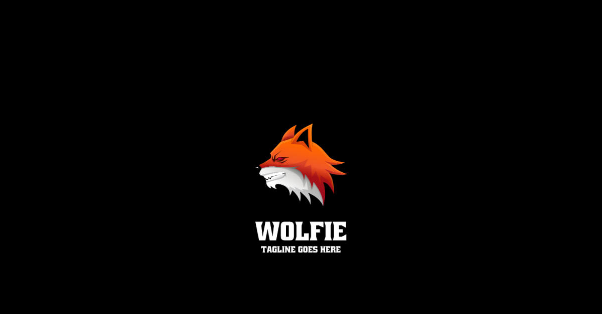 Wolfie Gradient Colorful Logo #501631 - TemplateMonster