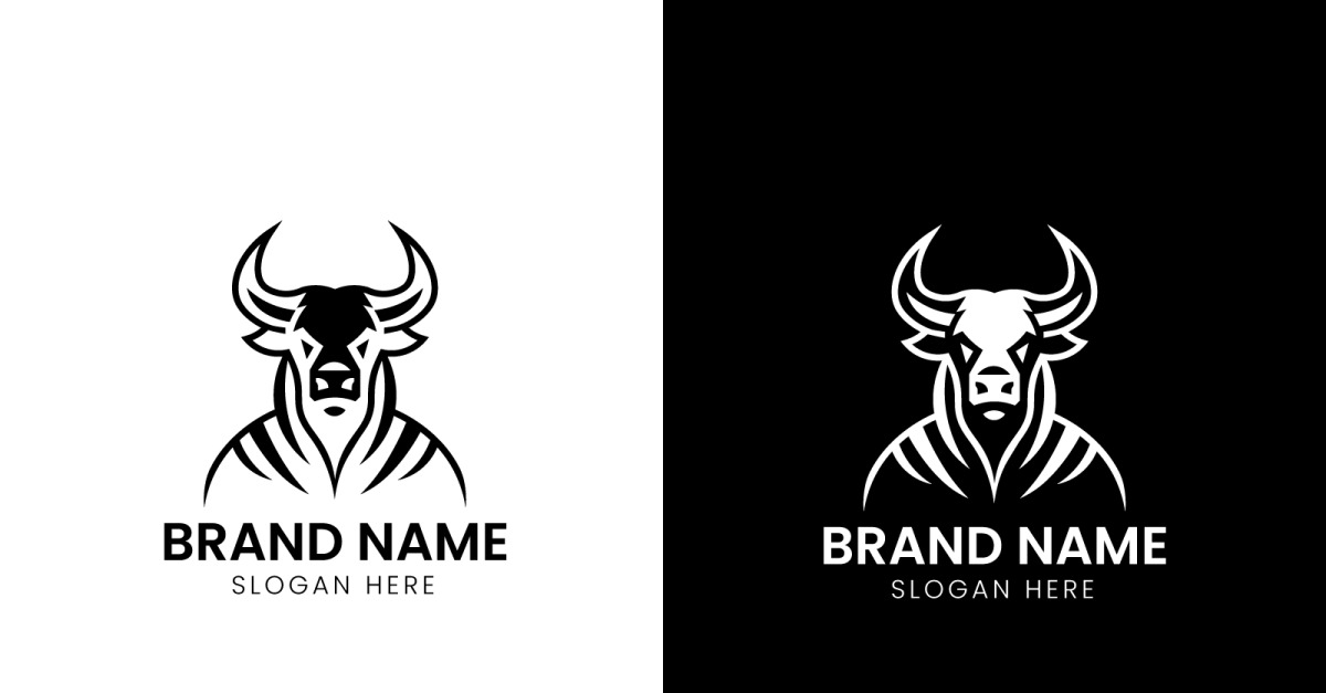 Aggressive bull head logo-798 #501738 - TemplateMonster