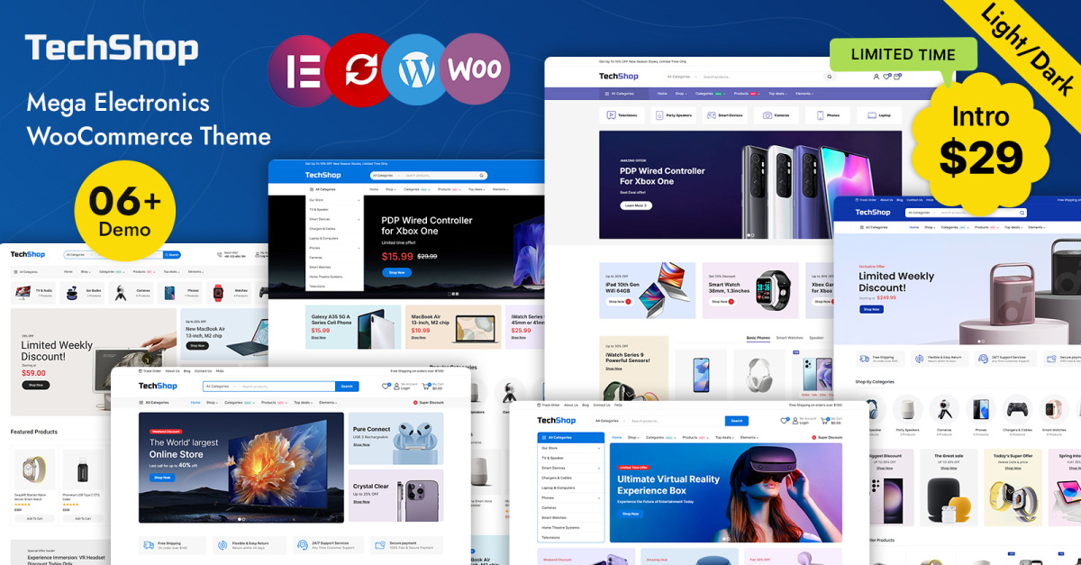 TechShop - Thème WordPress WooCommerce pour l'électronique TechStore