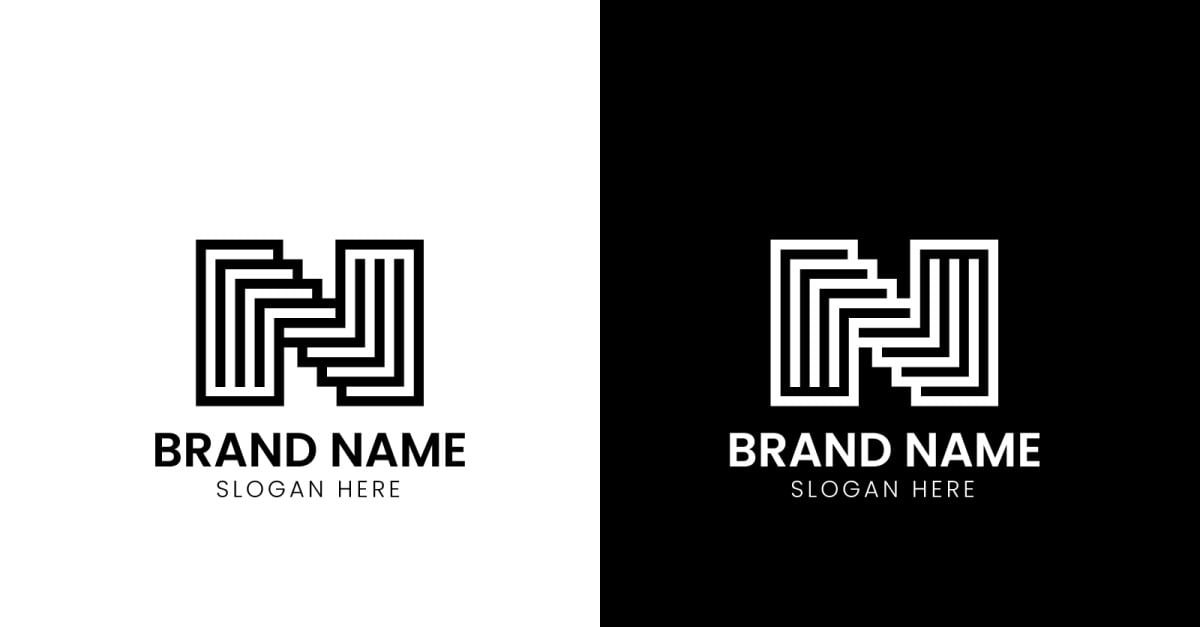 Letter N line business logo-807 #501816 - TemplateMonster