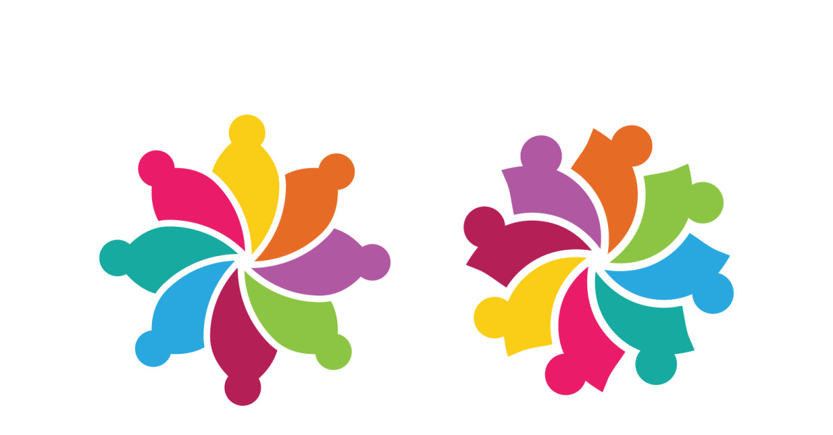 People care community network and social logo design v.2