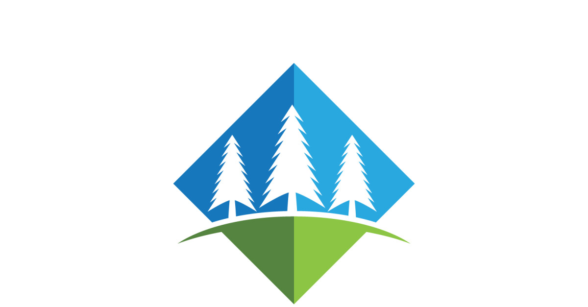 Cedar Tree icon Logo vector illustration design v.1