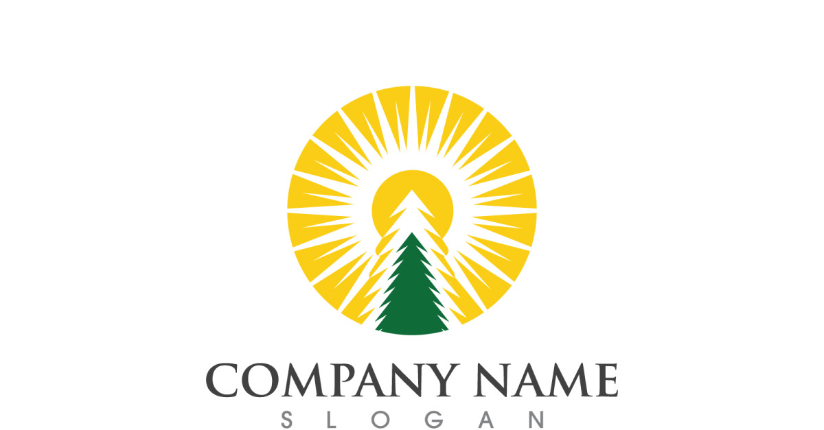 Icône de cèdre Logo illustration vectorielle design v.6